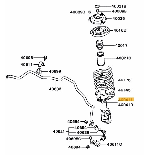 Strut, front suspension left - Ross Sport Europe Ltd