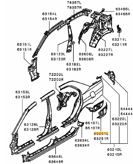 Extension QTR panel LWR OTR, LH - Ross Sport Ltd