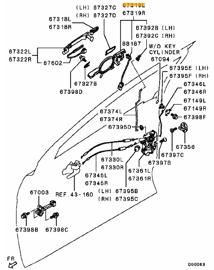 Base, FR door outside LH - Ross Sport Europe Ltd