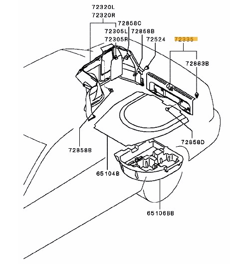 Trim, trunk room, rear end- *Special Order Part - Ross Sport Europe Ltd