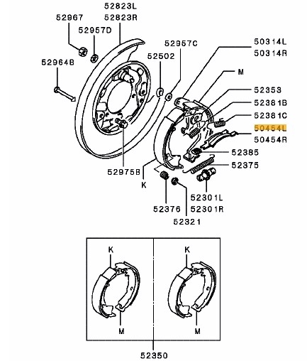 Strut parking brake LH- *Special Order Part - Ross Sport Europe Ltd
