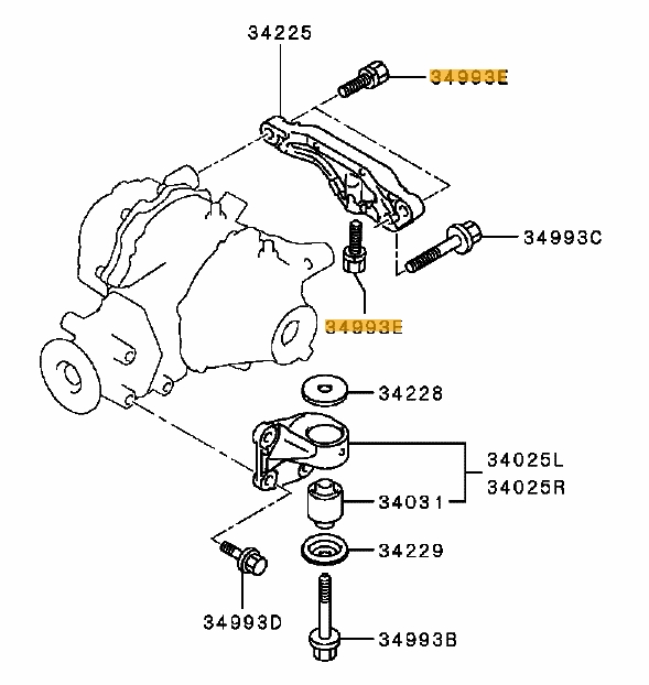 Bolt Rear Diff Mounting Evo X GSR - Ross Sport Europe Ltd